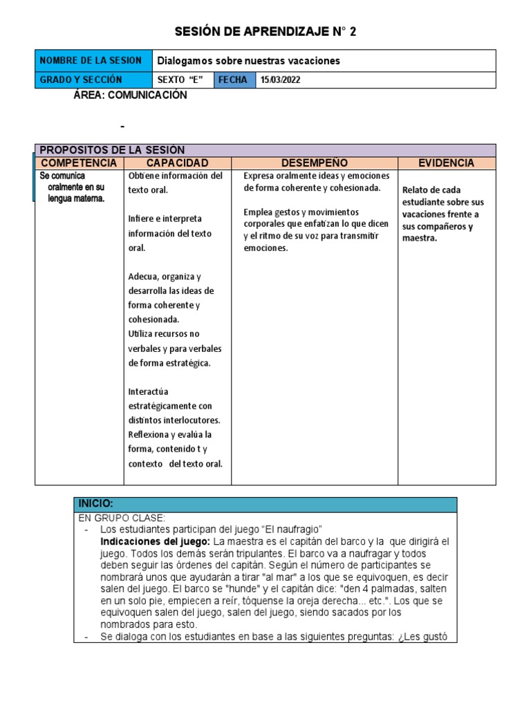 Sesion 2 15-03-22 Marzo | PDF | Narración | Las emociones