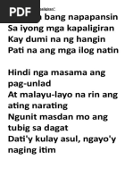 Asin - Masdan Mo Ang Kapaligiran Lyrics - Genius Lyrics | PDF