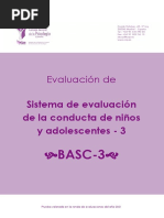 Ficha Técnica del BASC-3: Evaluación Conductual | PDF | Comportamiento ...