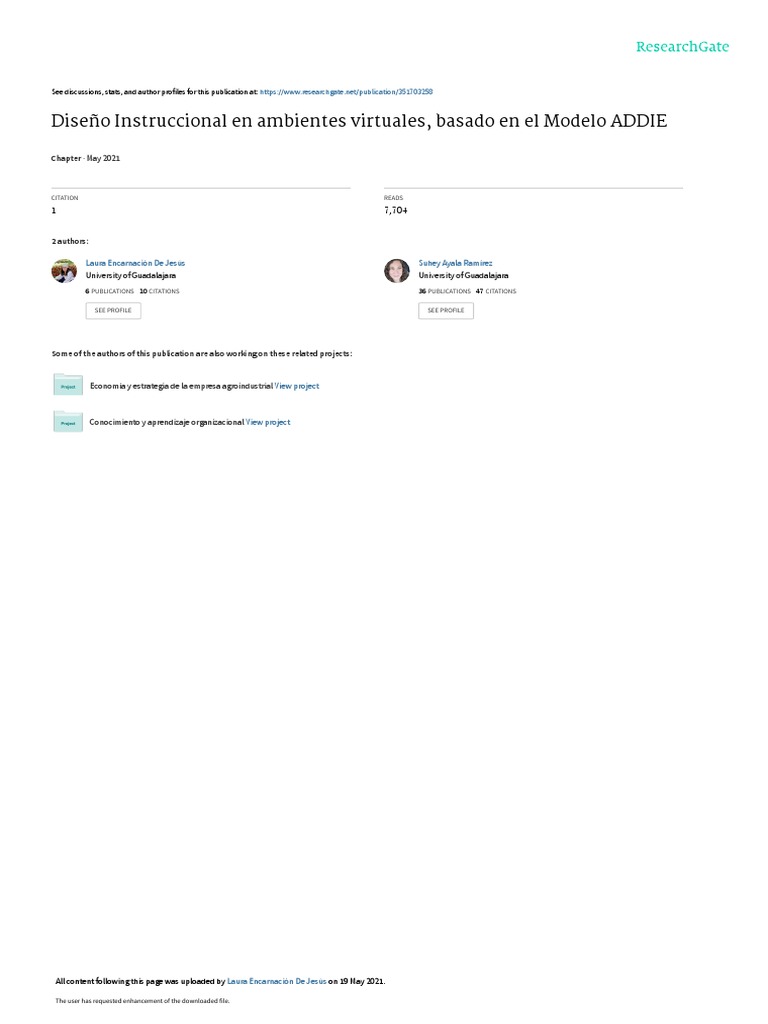 Modelo ADDIE | PDF | Diseño instruccional | Enseñando