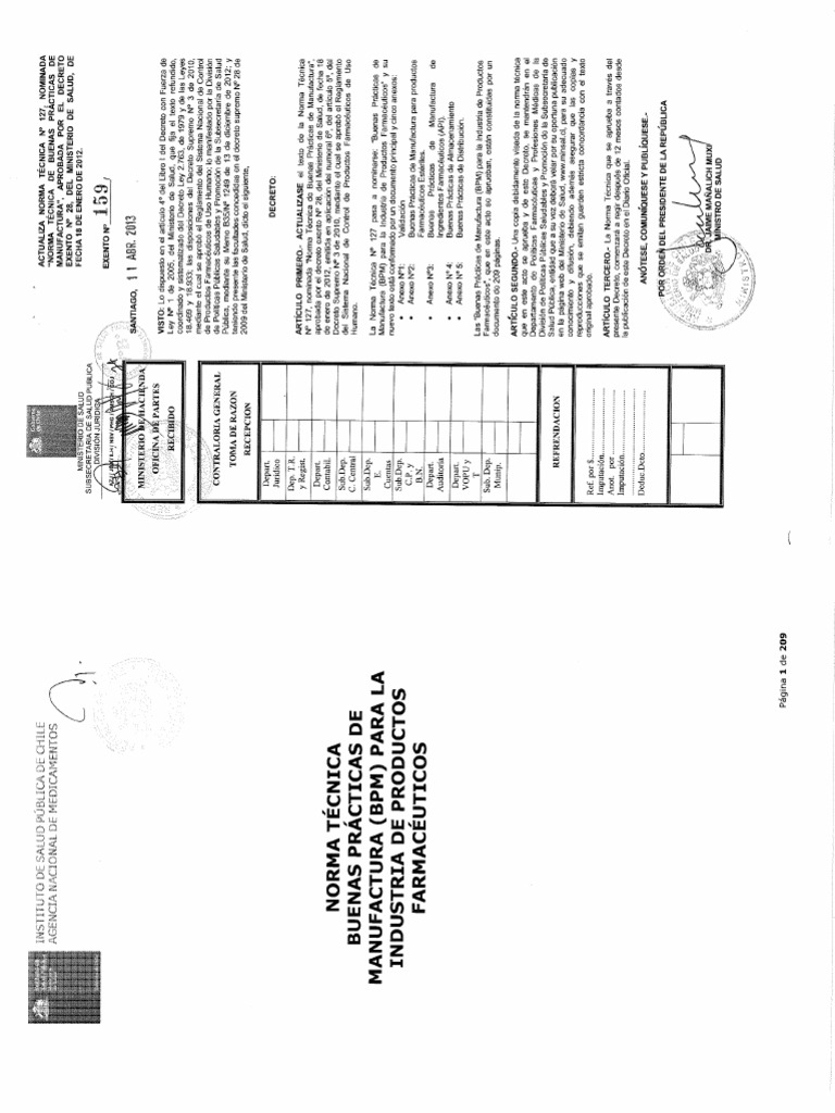 Norma Tecnica 127 ISP Año 2013 | PDF
