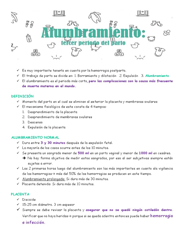 11. Alumbramiento | PDF | Parto | Placenta