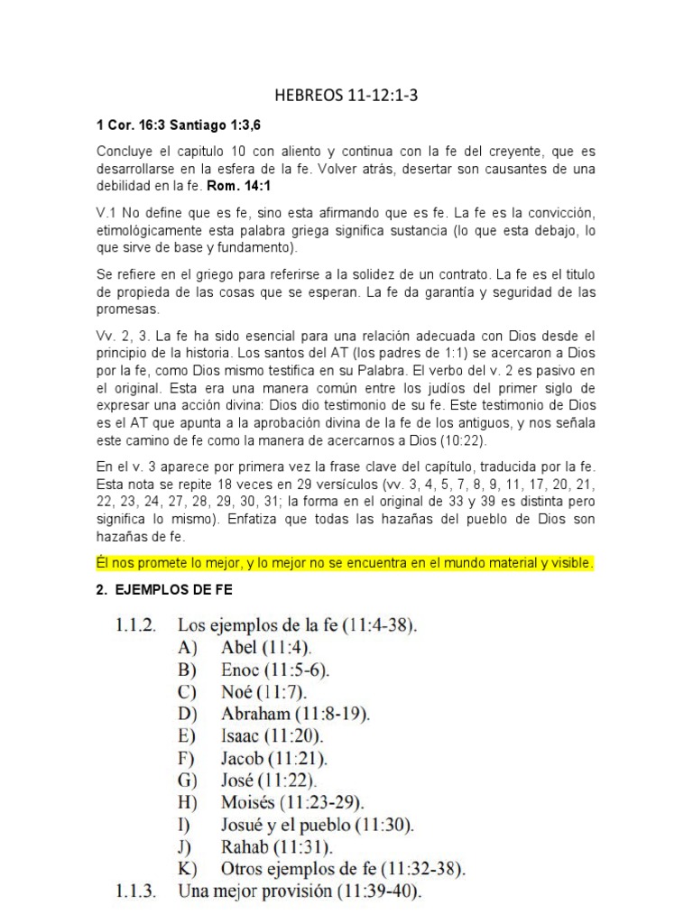 HEBREOS 11 | PDF