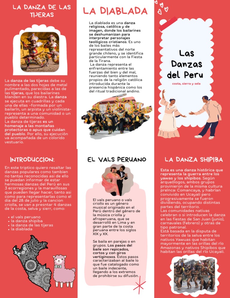 Triptico Pe | PDF | Bailes | Perú