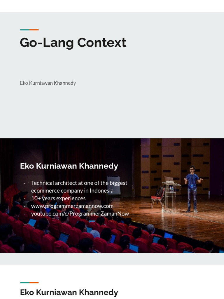 Panduan Context di Go-Lang | PDF | Karier & Perkembangan | Teknologi ...