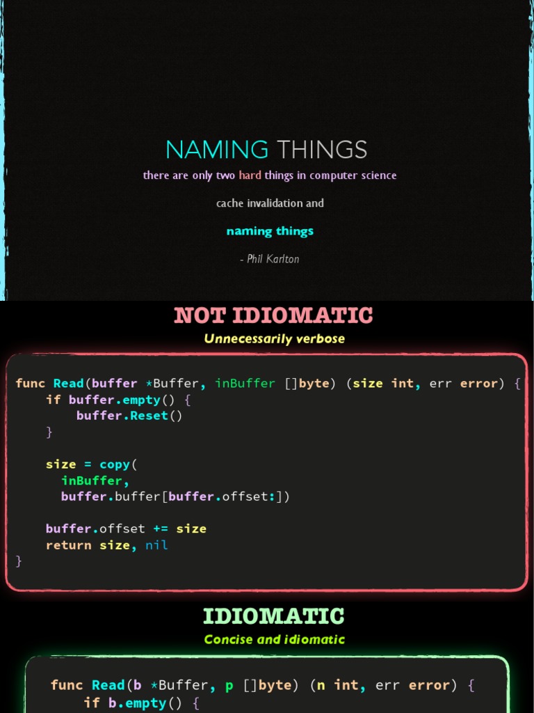 Naming Things | PDF | String (Computer Science) | Software Development