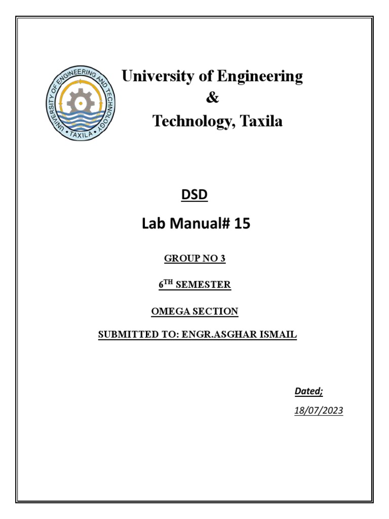 Lab Manual No 15 | PDF | Electronic Design | Computer Engineering