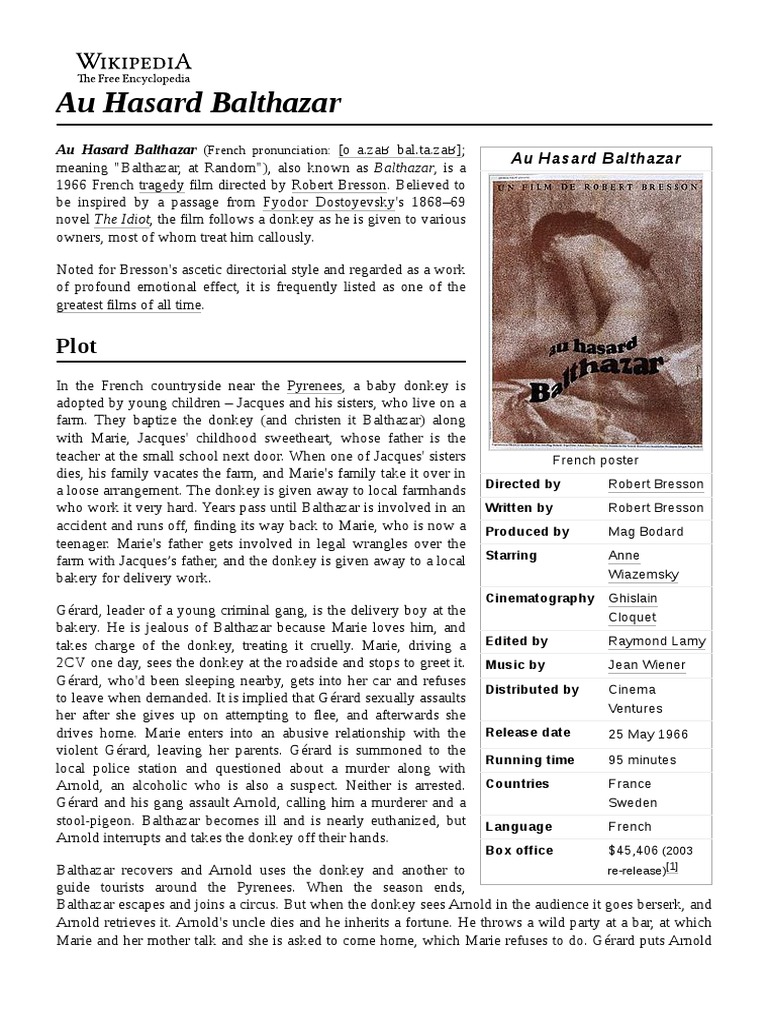 Au Hasard Balthazar | PDF