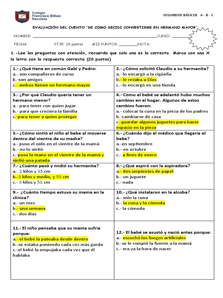 Evaluacion-Del-Cuento-de-Como-Decidi-Convertirme-en-Hermano-Mayor Listo ...