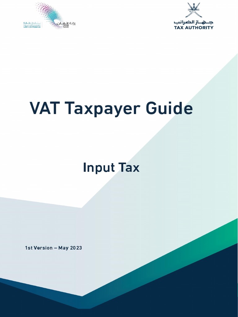 VAT Taxpayer Guide (Input Tax) | PDF | Value Added Tax | Taxes