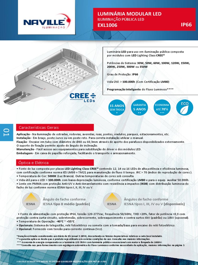 Luminaria Naville | Download grátis PDF | Diodo emissor de luz ...