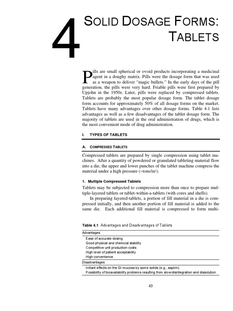 Tablets Text | PDF | Tablet (Pharmacy) | Surfactant