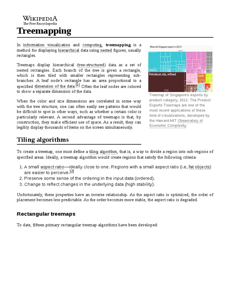 Treemapping Pdf Algorithms And Data Structures Visualization Graphics