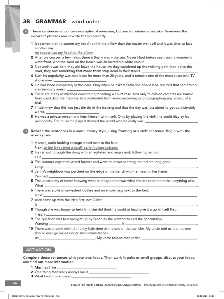 EF4e Adv Plus TG PCM Grammar 3B | PDF