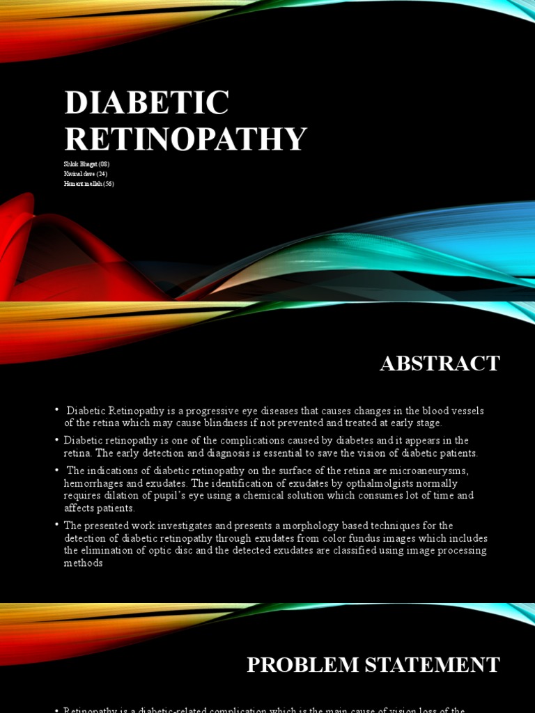 Diabetic Retinopathy Project Pdf Matlab Computing