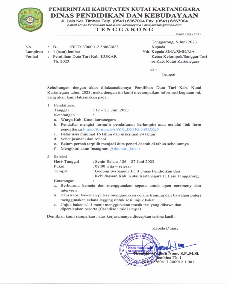 Contoh Surat Edaran | PDF