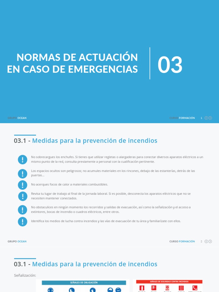 Normas de Actuación en Caso de Emergencias | PDF | Peligros