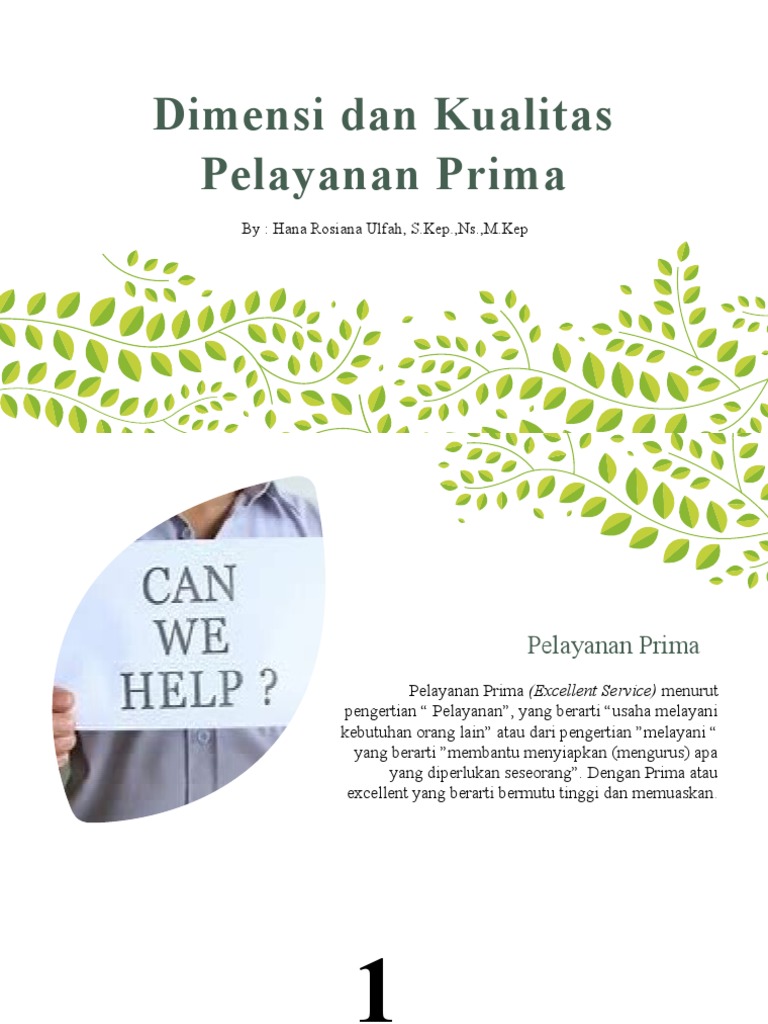 Dimensi Pelayanan Prima | PDF | Karier & Perkembangan