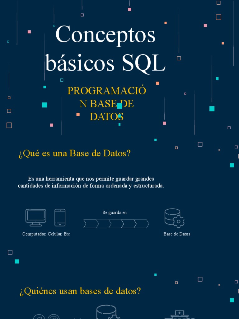 1.-Conceptos Básicos SQL | PDF | SQL | Software