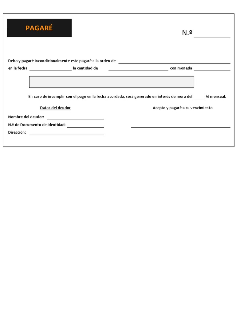 Formato Pagare Pdf Para Imprimir Mexico Pdf