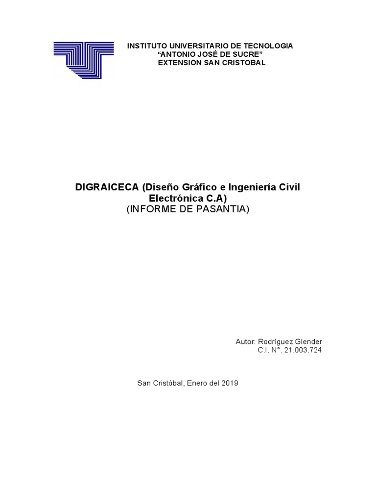 Digraiceca Informe de Pasantias Modificado | PDF | Diseño | Diseño gráfico