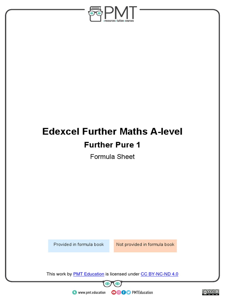 FP1 A-Level Formula Sheet | Download Free PDF | Geometry | Analytic ...