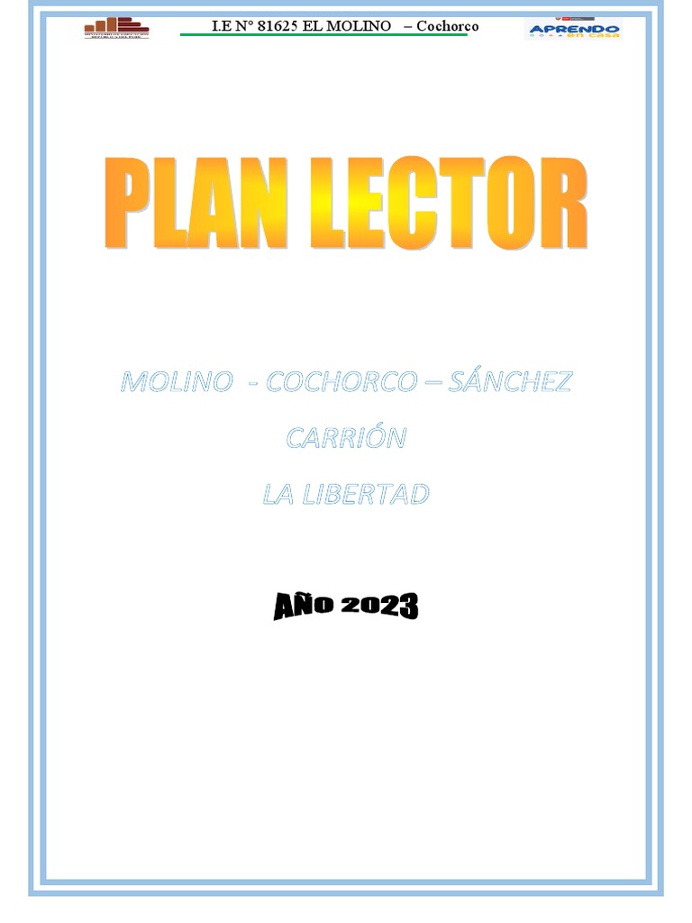 Plan Lector 2023 - El Molino | PDF | Educación primaria | Comprensión lectora