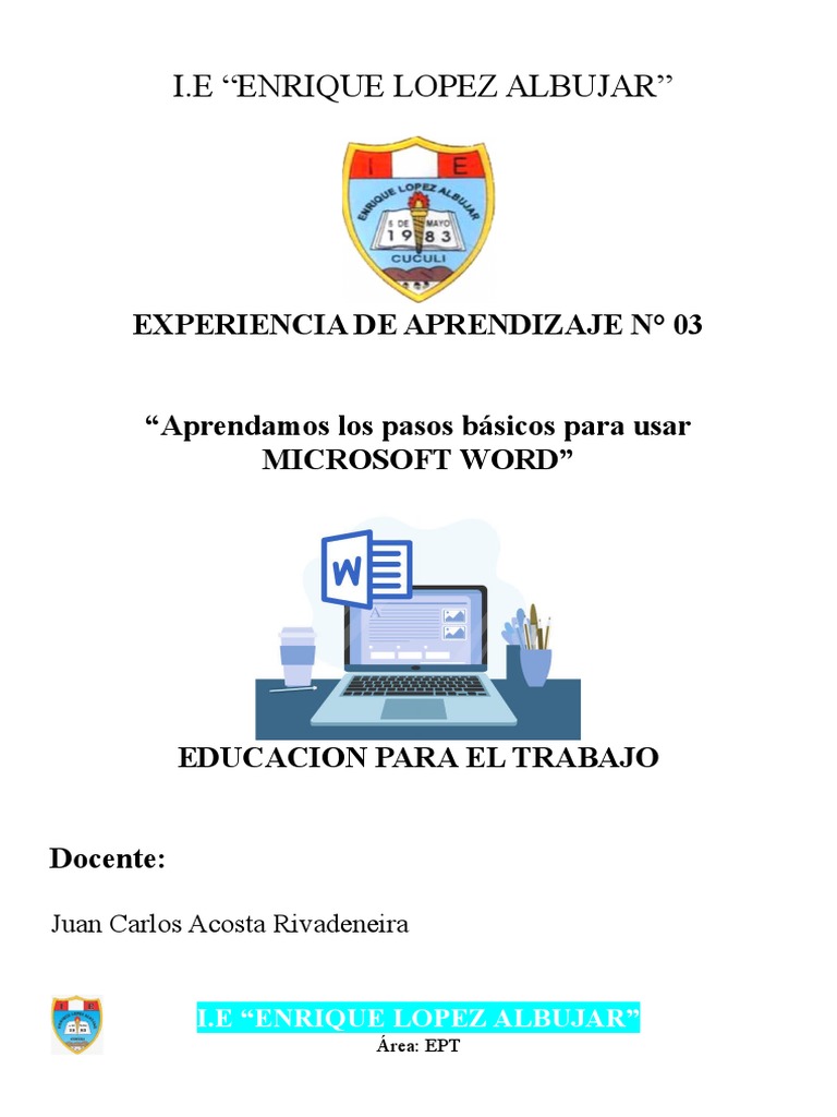 EDA 3 FICHA GUIA DE WORD Completa | PDF | Microsoft Word | Archivo de computadora