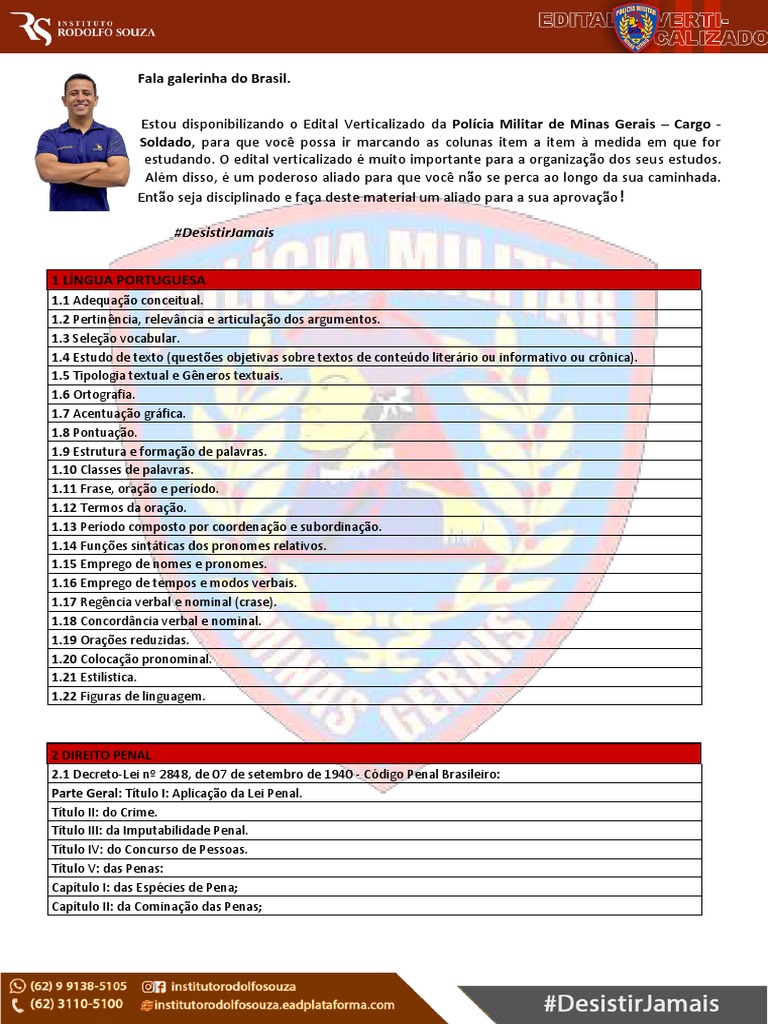 Edital PMMG Verticalizado | PDF | Crimes | Crime e Violência Edital PMMG Verticalizado | PDF | Crimes | Crime e Violência