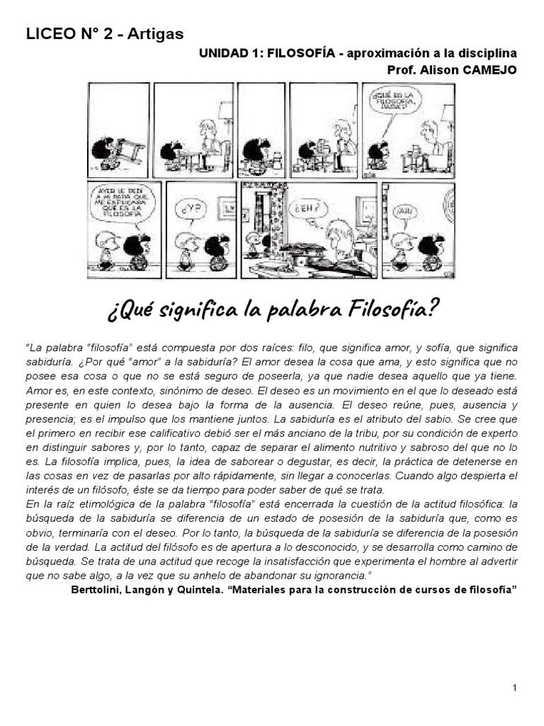 ¿Qué Significa La Palabra Filosofía | PDF