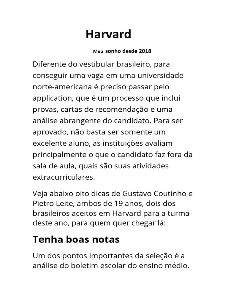 Harvard Pdf Teste De Inglês Como Língua Estrangeira Toefl