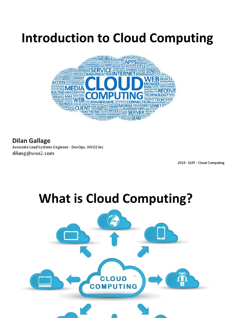SLIIT - 2019 - 01 - Introduction To Cloud Computing | PDF | Client ...