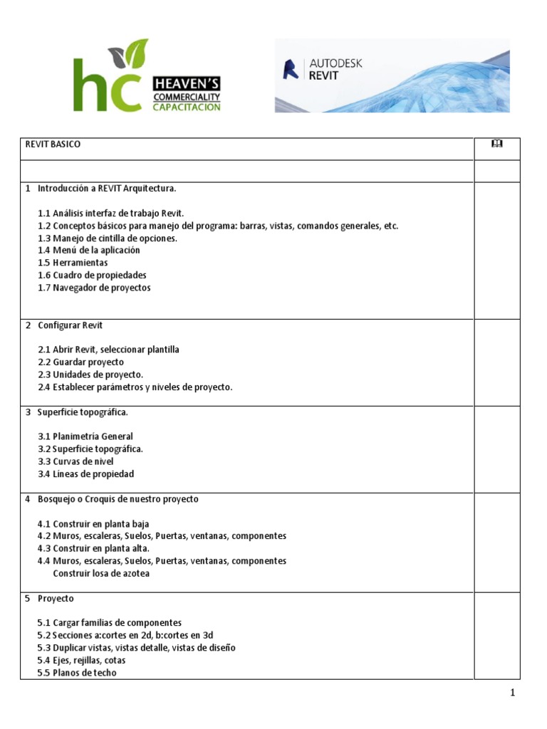 Temario Revit Basico Pdf 