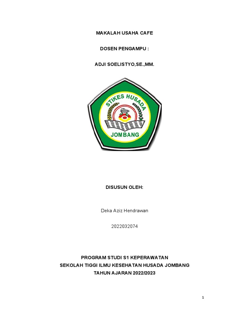 Makalah Usaha Cafe | PDF