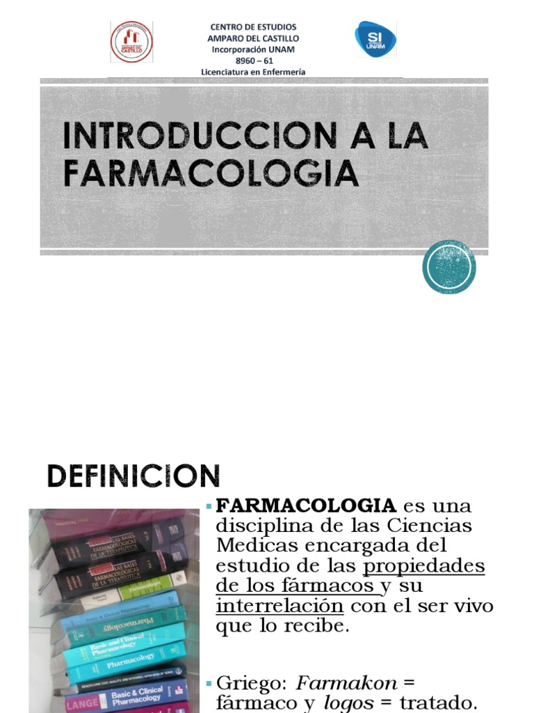 Introducción A La Farmacología | PDF | Farmacología | Medicamentos con receta