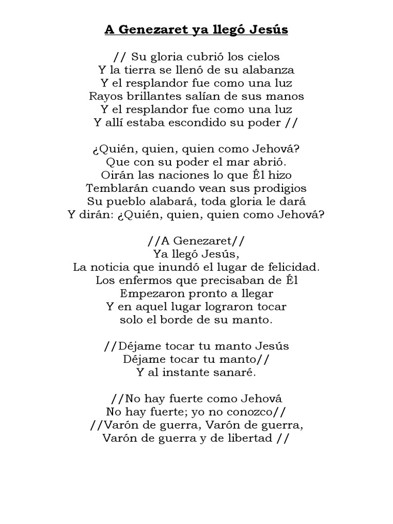Jesús llegó a Genezaret y sanó | PDF