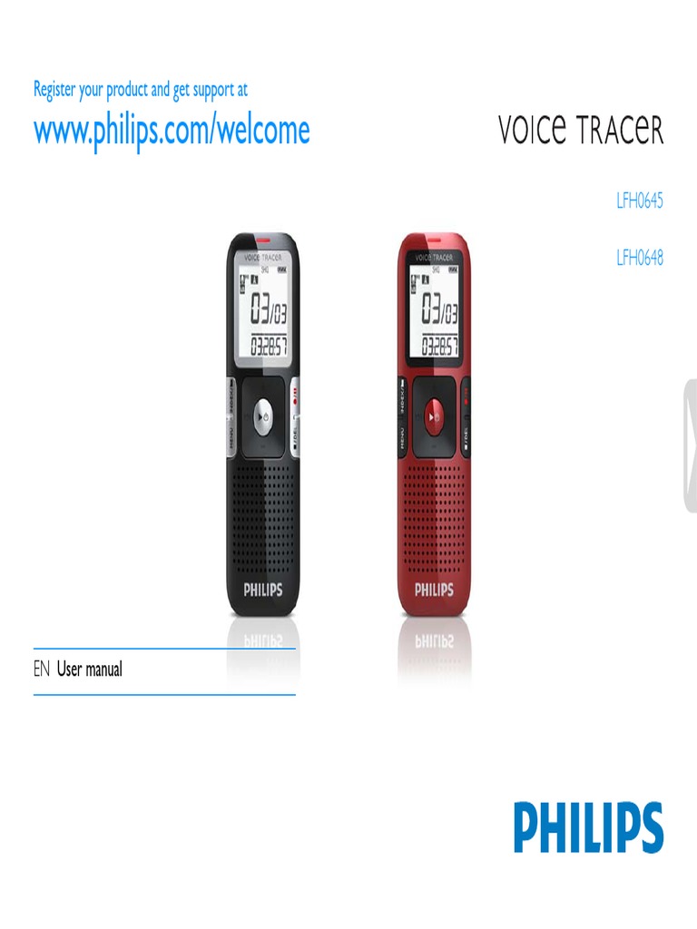 Philips Voice Tracer User Manual | PDF | Rechargeable Battery ...