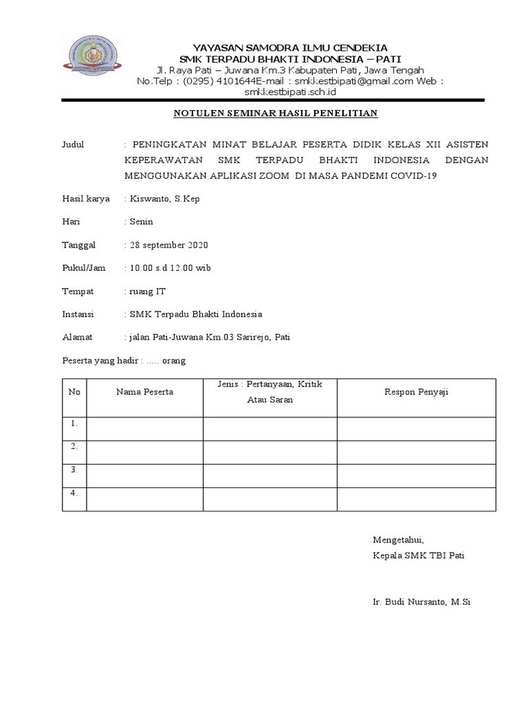 Notulen Seminar | PDF