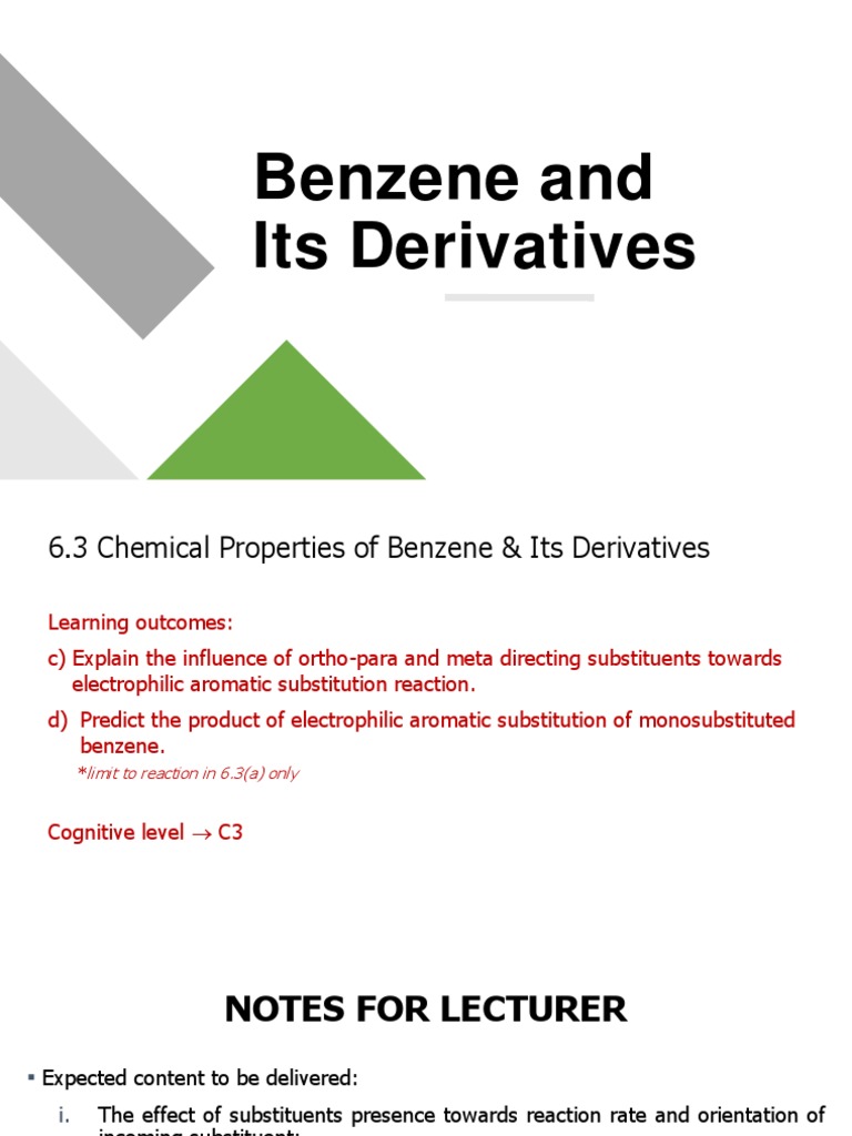 6.3 Effect of Substituent On Benzene | PDF | Organic Compounds | Chemical Compounds