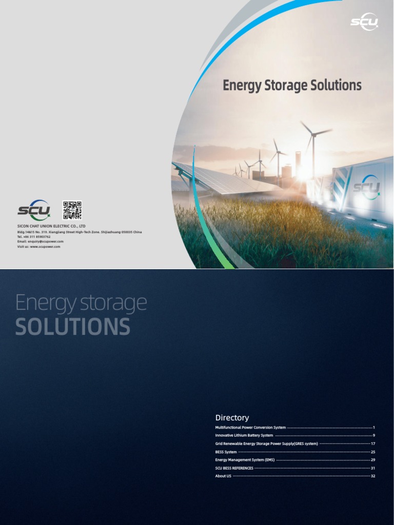 SCU Energy Storage Solutions - 2023 | PDF | Power Supply | Electrical Grid