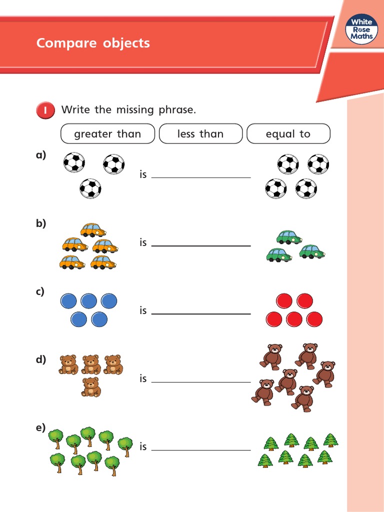 Y1 Autumn Block 1 WO9 Compare Objects 2019 | PDF