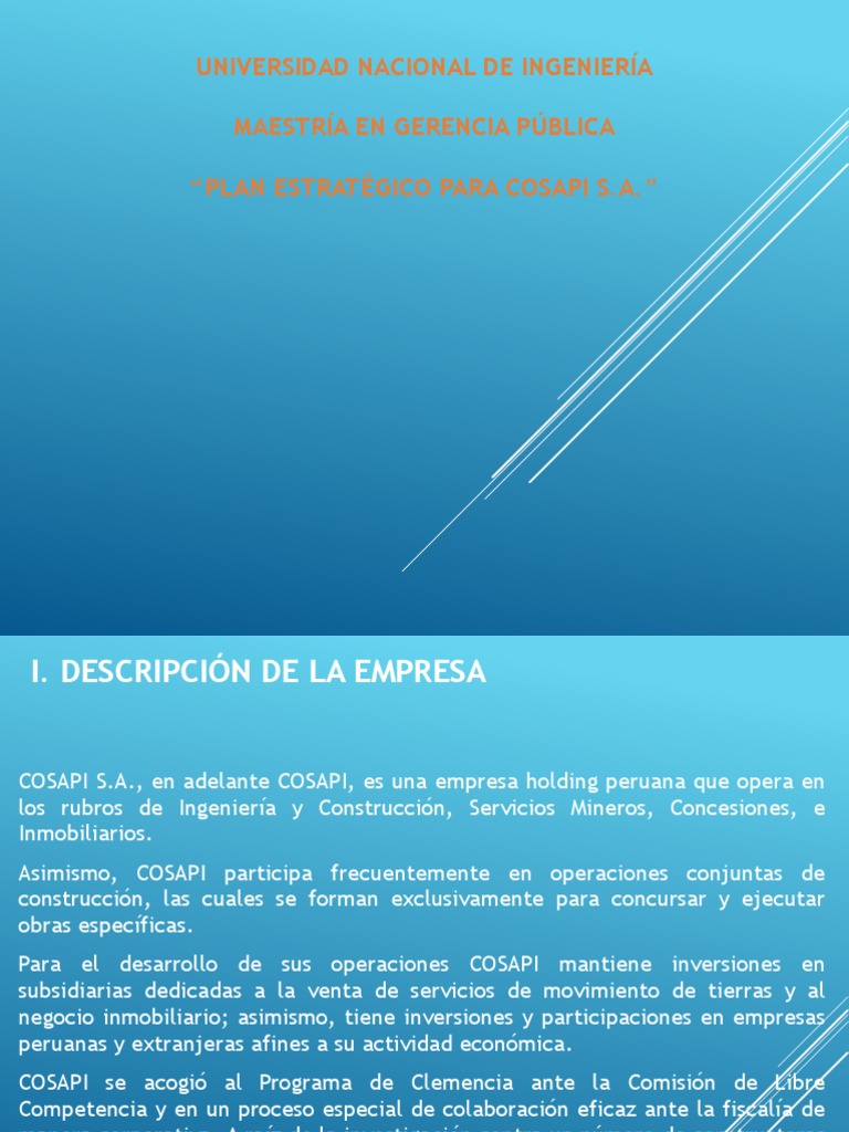 Planestrategico Cosapi 230518222110 3bb0f688 | PDF | Planificación estratégica | Business