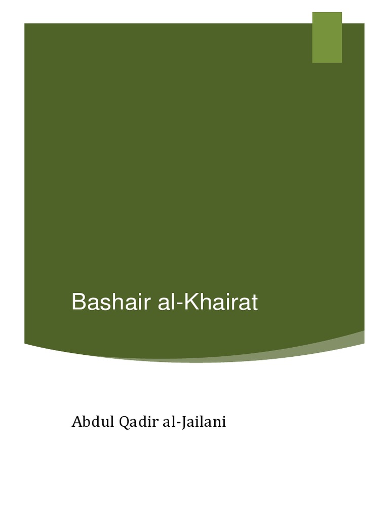 Bashair Al Khairat Abdul Qadir Al Jailani in Indonesian | PDF