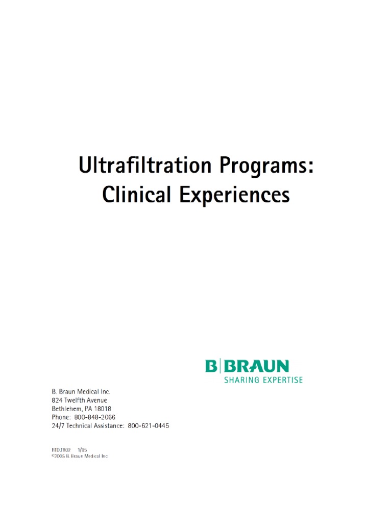 Uf Profile Book | PDF | Hemodialysis | Blood Plasma