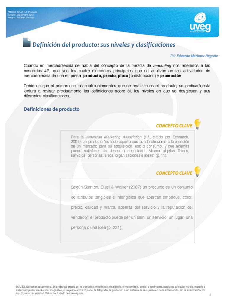 Definicion Del Producto | PDF | Producto (Negocio) | Marketing