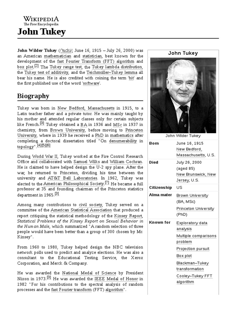 John Tukey | PDF | Science