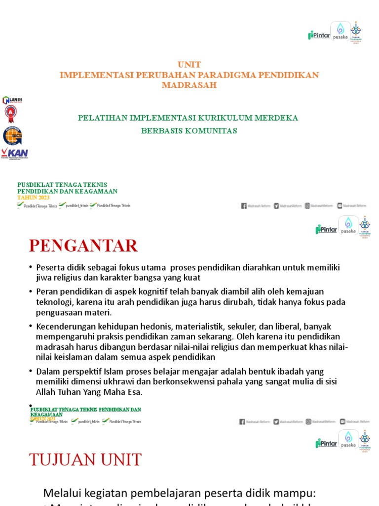 Implementasi Perubahan Paradigma Pendidikan Madrasah | PDF | Karier ...