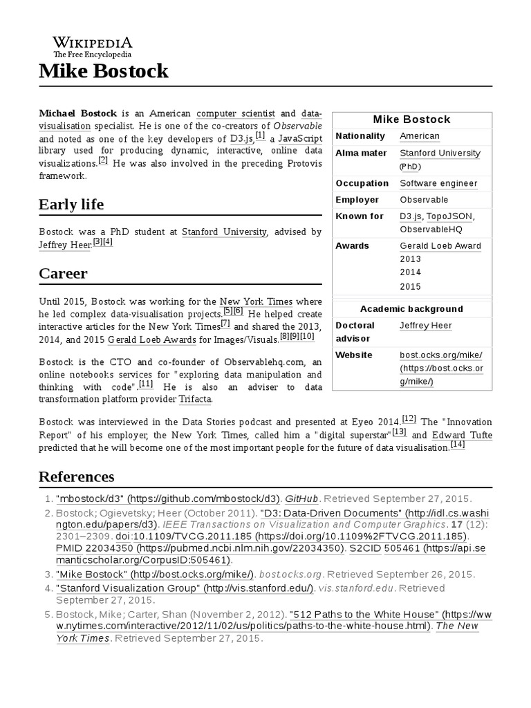 Mike Bostock | PDF | Information Technology | Data