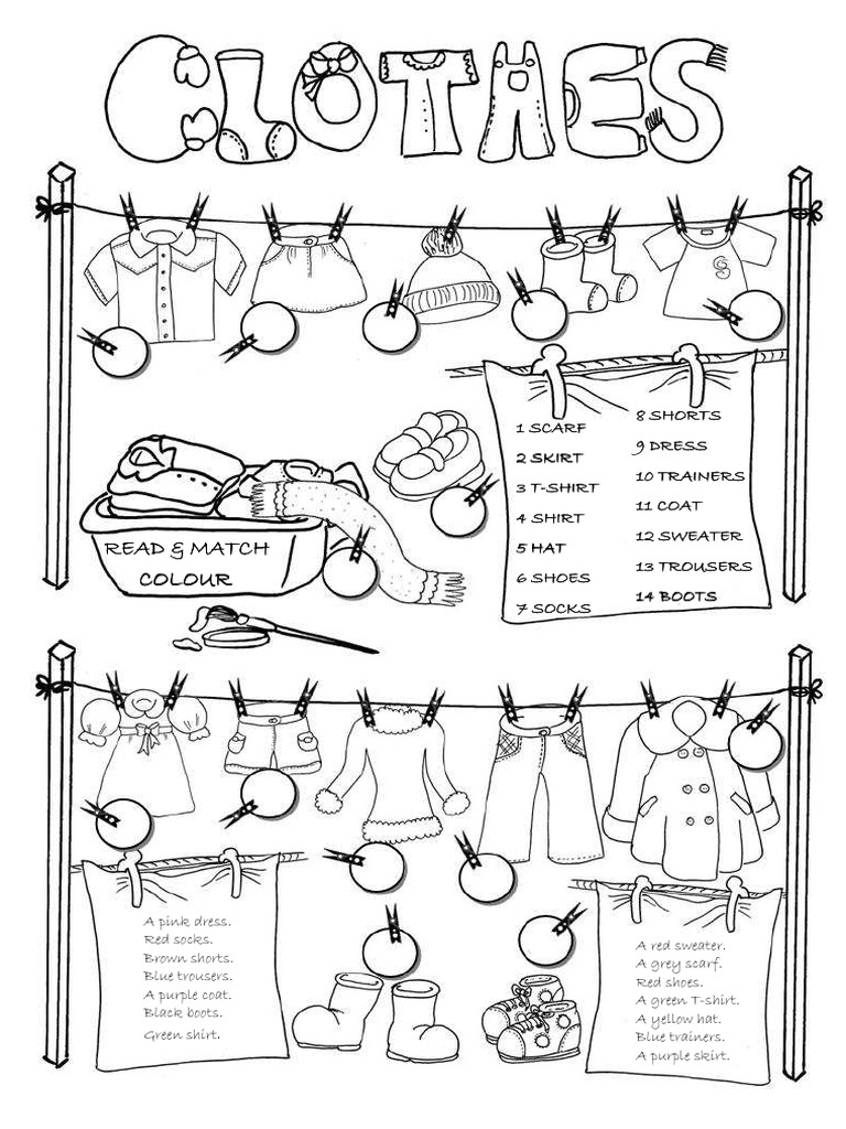 My Clothes Worksheet | PDF