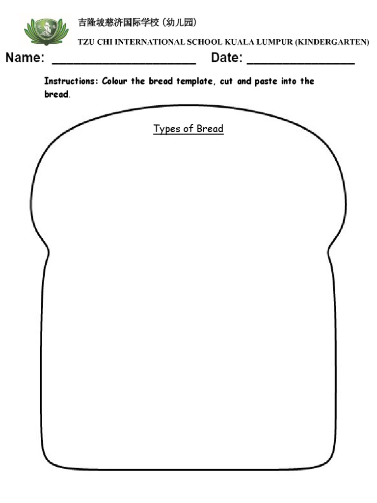 Types of Bread Coloring Activity | PDF | Cooking, Food & Wine | Wellness